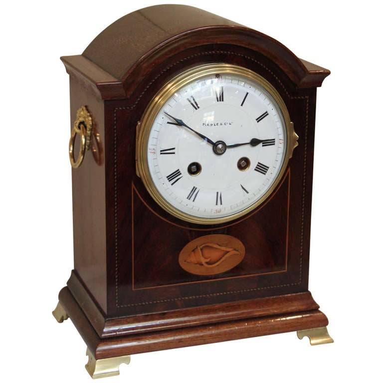 Fine Small Striking Mahogany Mantel Clock at 1stDibs
