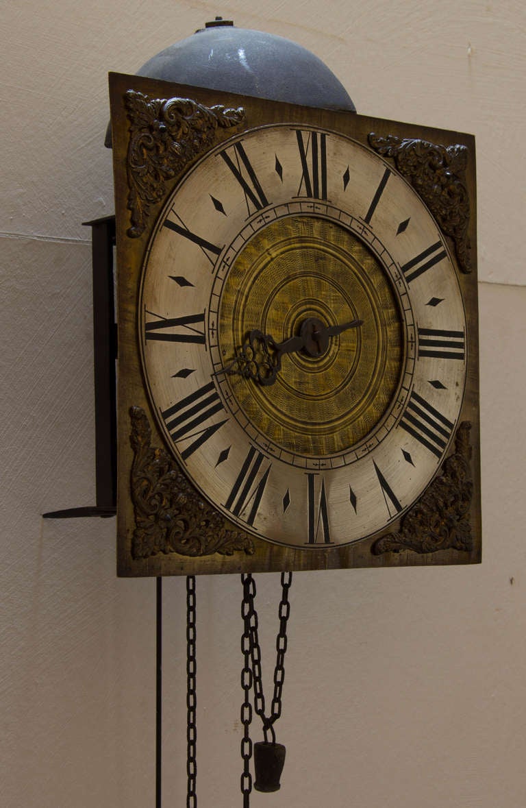 Quaker Hoop and Spike Wall Clock For Sale at 1stDibs