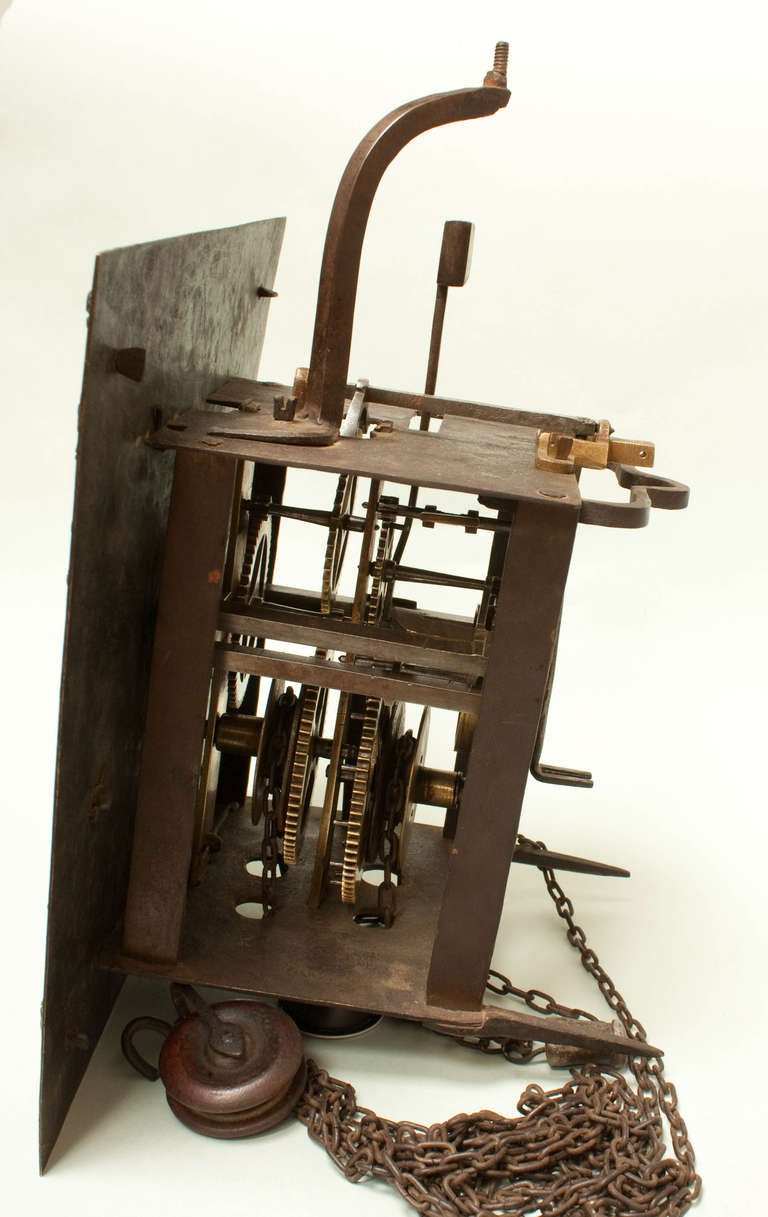 Quaker Hoop and Spike Wall Clock For Sale at 1stDibs