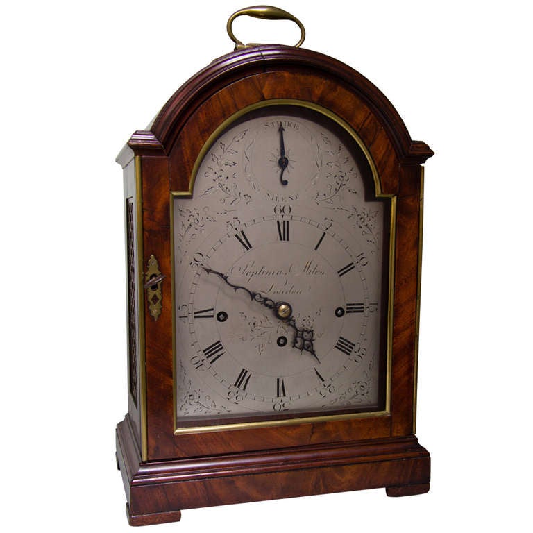 Three Train Quarter Striking Musical Bracket Clock at 1stDibs