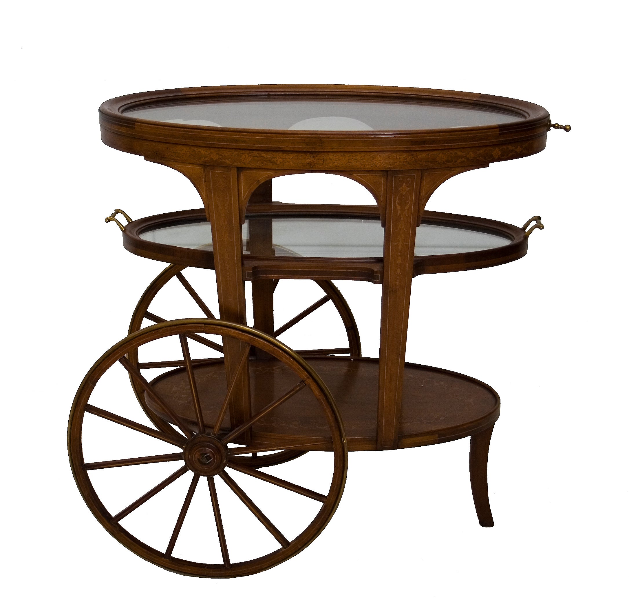 Fruitwood Tea Trolley at 1stDibs