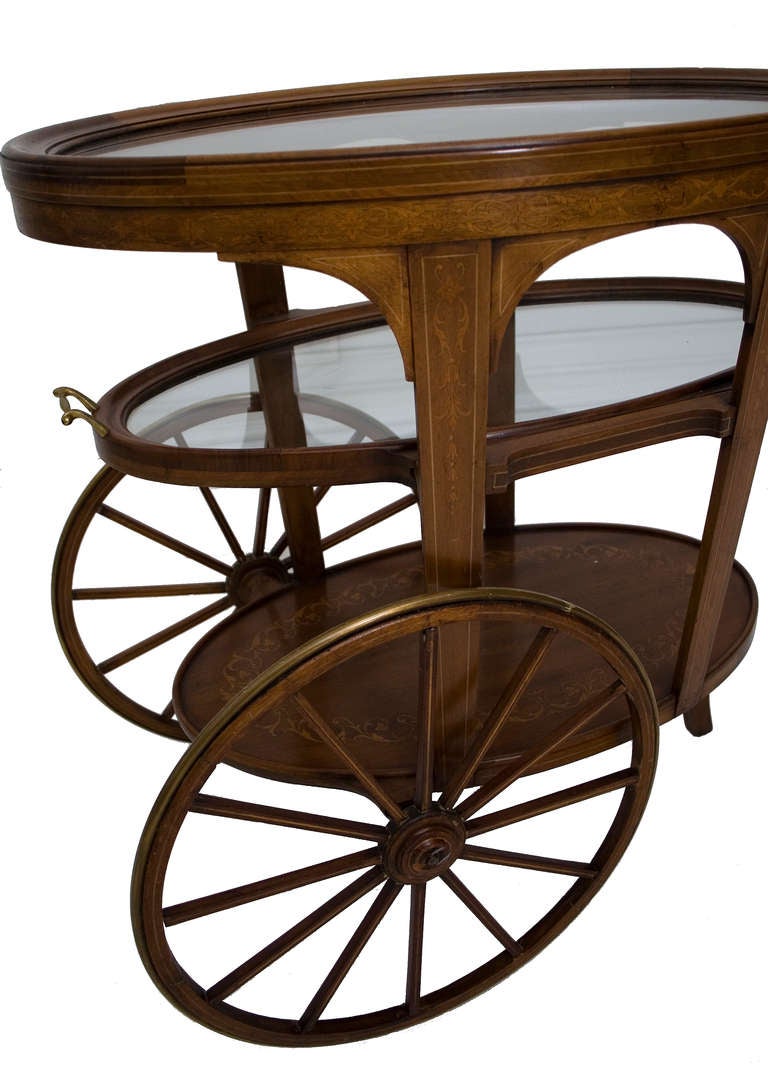 Fruitwood Tea Trolley at 1stDibs