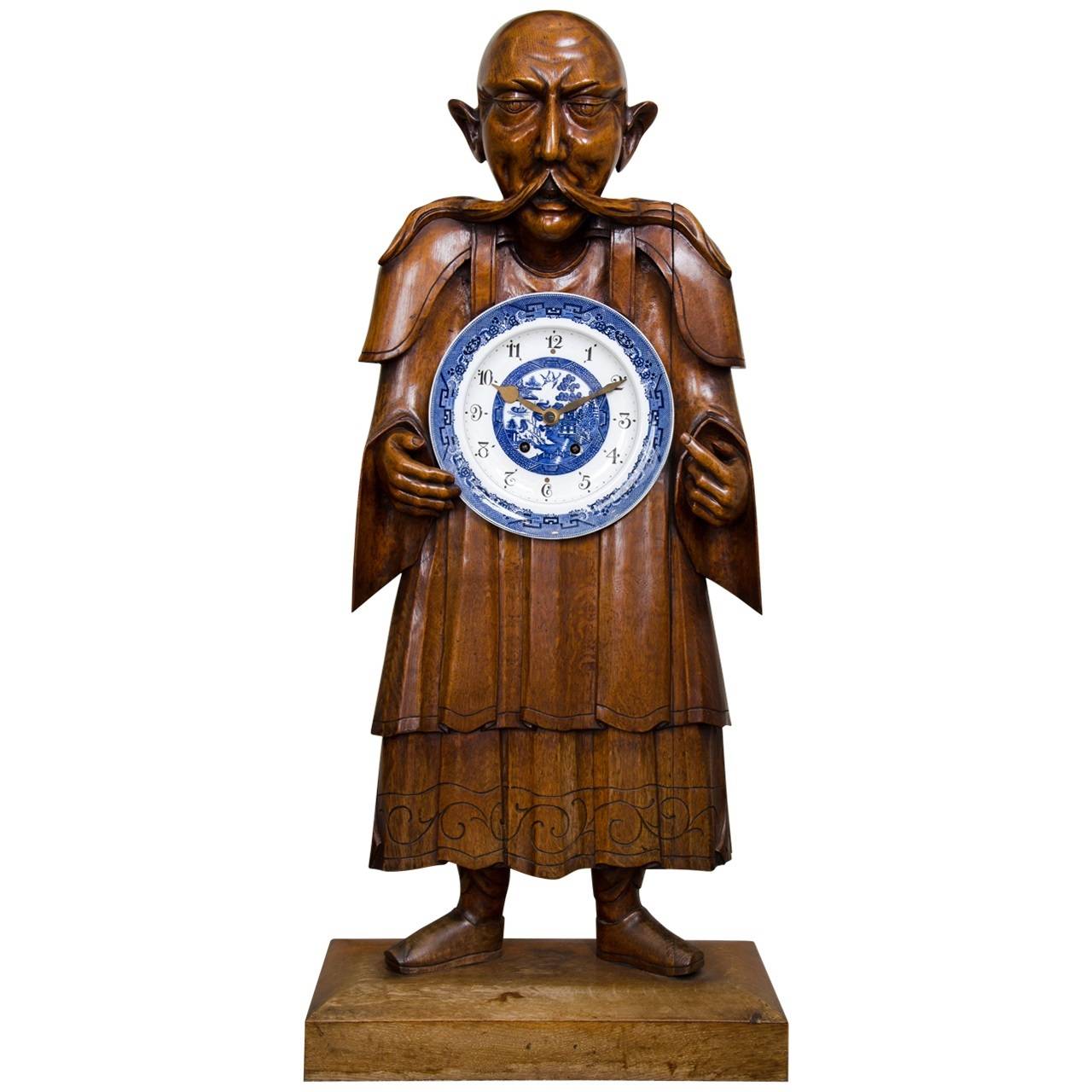 Willow Pattern Display Sign in the Form of a Clock, Staffordshire ...