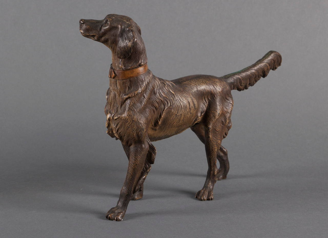 Cold Painted Bronze Dog, Vienna, 19th Century at 1stDibs