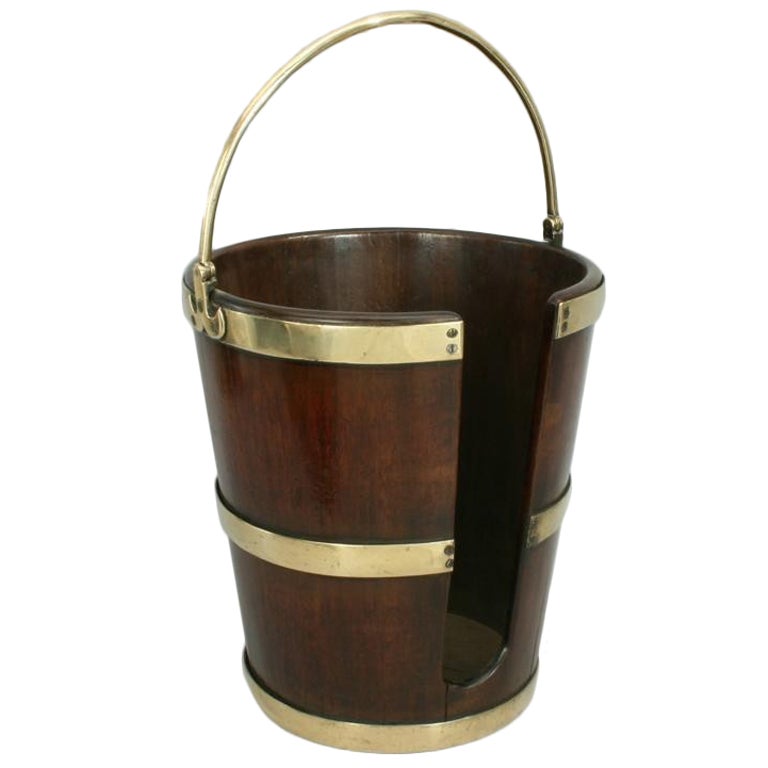 Antique Mahogany Plate Bucket at 1stDibs