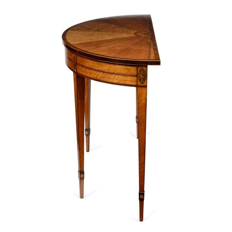 Sheraton Period Satinwood Pier Table In The Manner Of William Moore Of ...