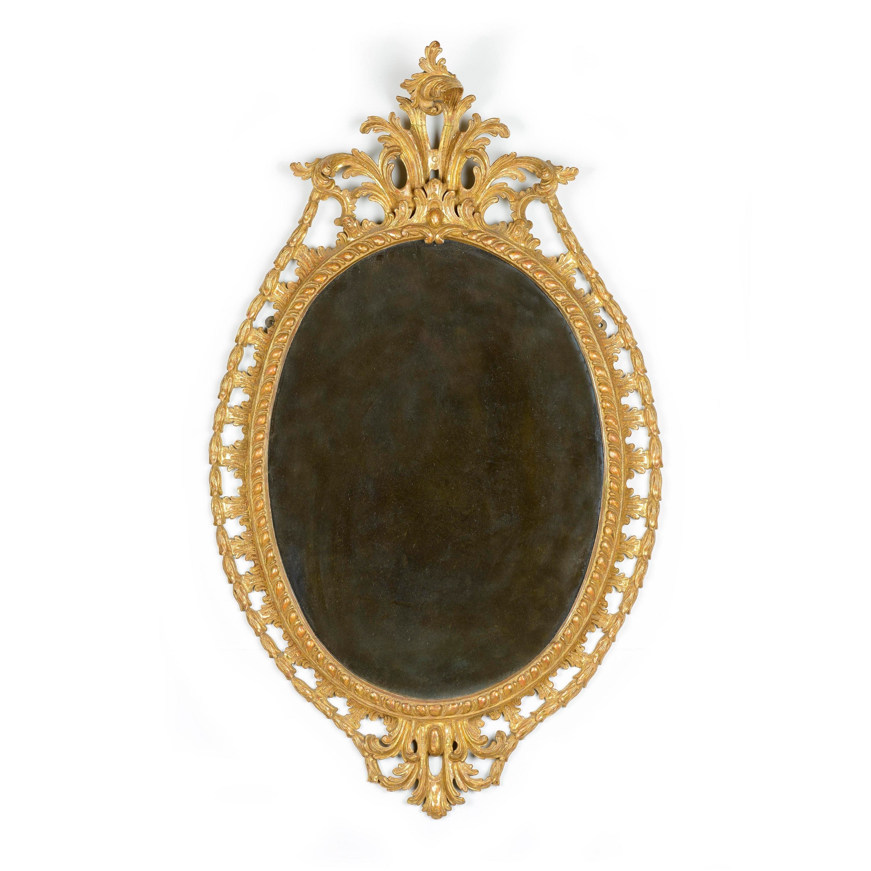 George III Hepplewhite period carved giltwood mirror at 1stDibs