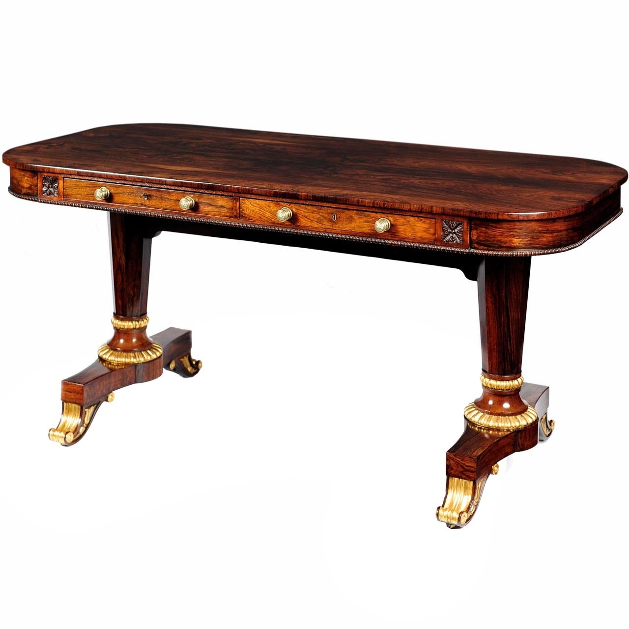 Hexagonal Side Table Library Table English - 2 For Sale on 1stDibs