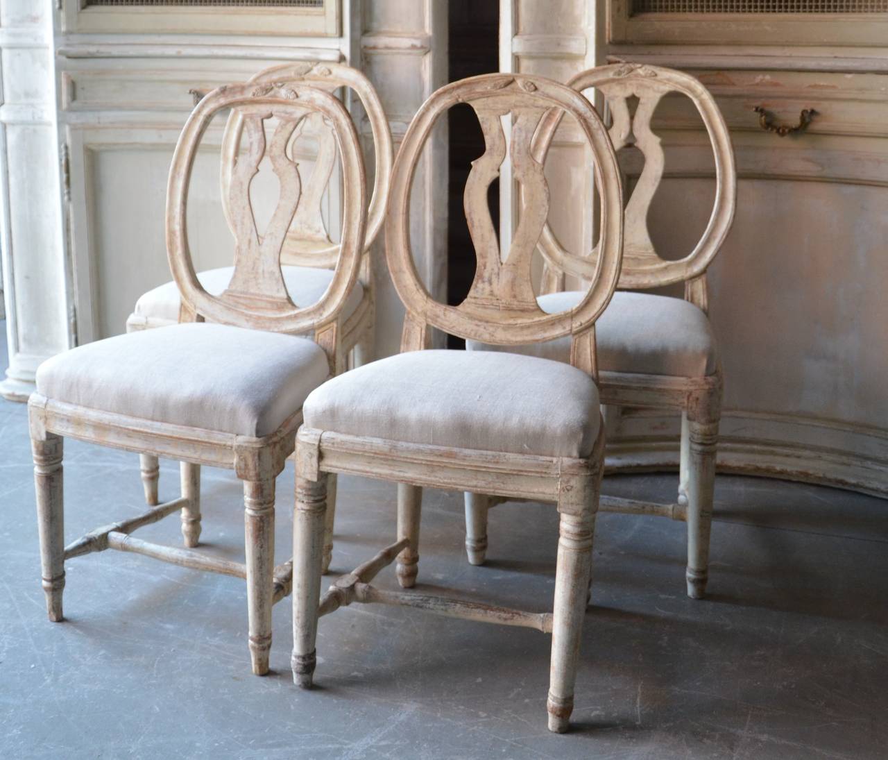 Set of Four 18th Century Swedish Gustavian Period Chairs at 1stDibs
