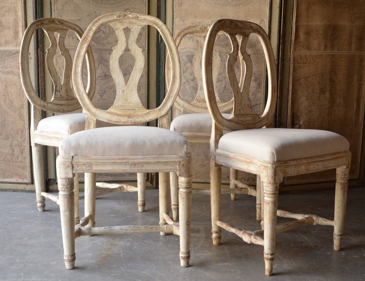 Set of Four 18th Century Swedish Gustavian Period Chairs at 1stDibs