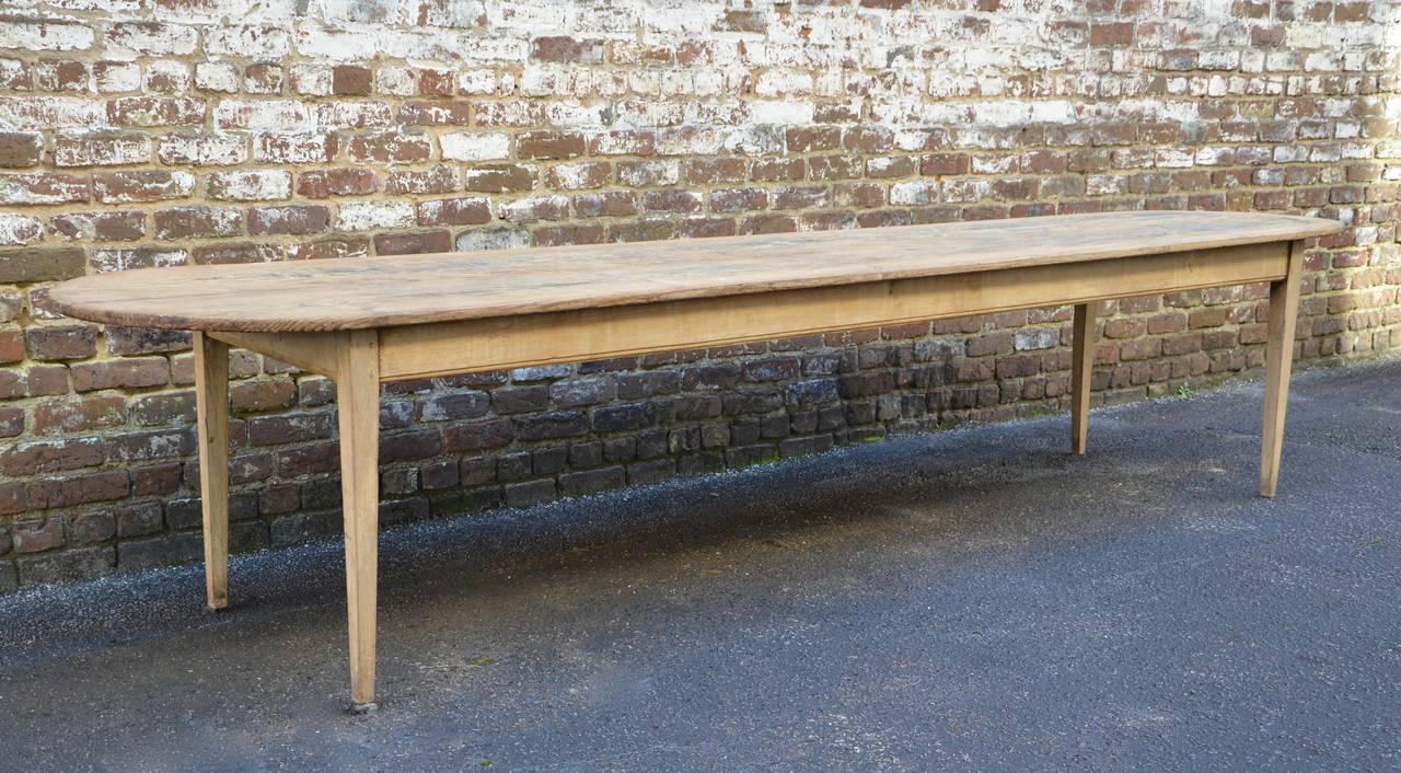 Special Long Swedish Oval Table at 1stDibs