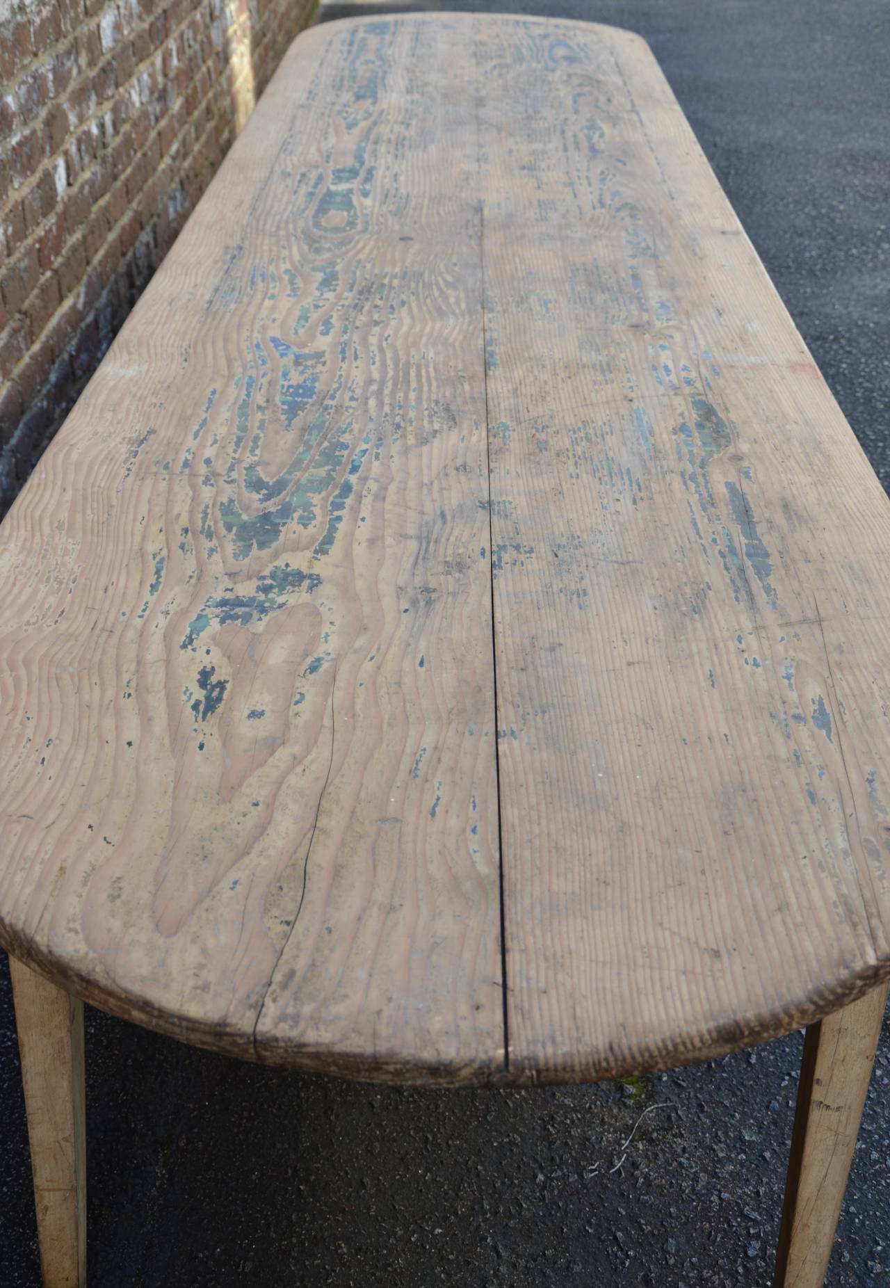 Special Long Swedish Oval Table at 1stDibs