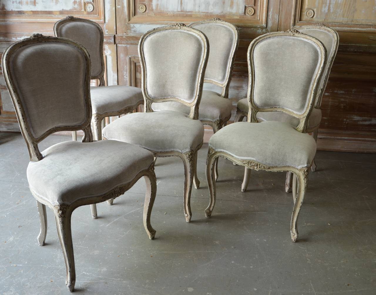 Set of Six French Louis XV Style Chairs at 1stDibs