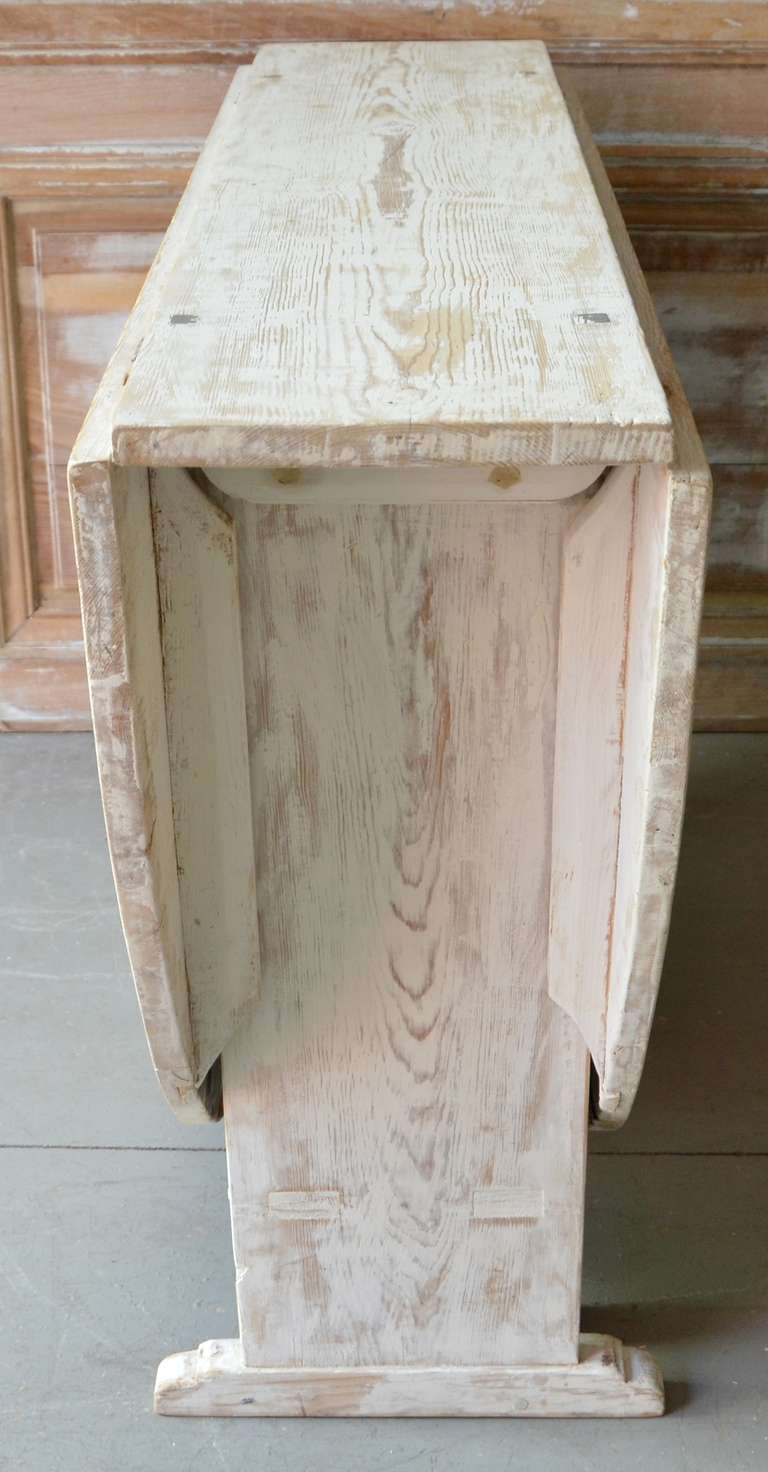 Swedish Painted Pine Gate Leg Table at 1stDibs