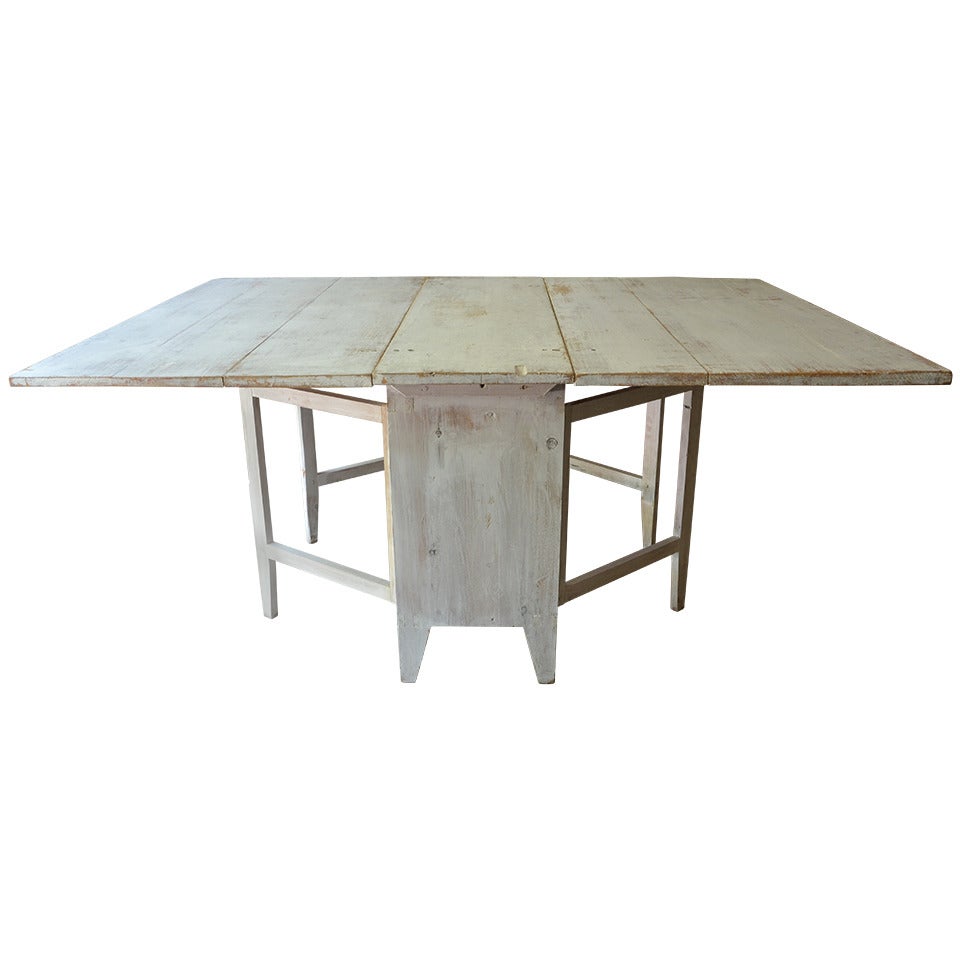19th Century Swedish Painted Gate Leg Table at 1stDibs