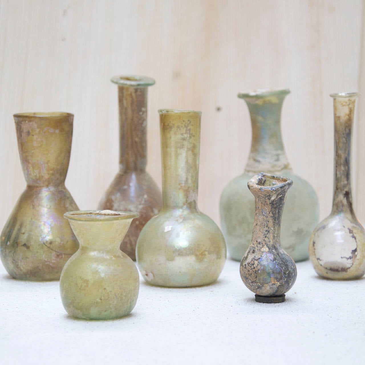 Small collection of Roman glass vessels at 1stDibs