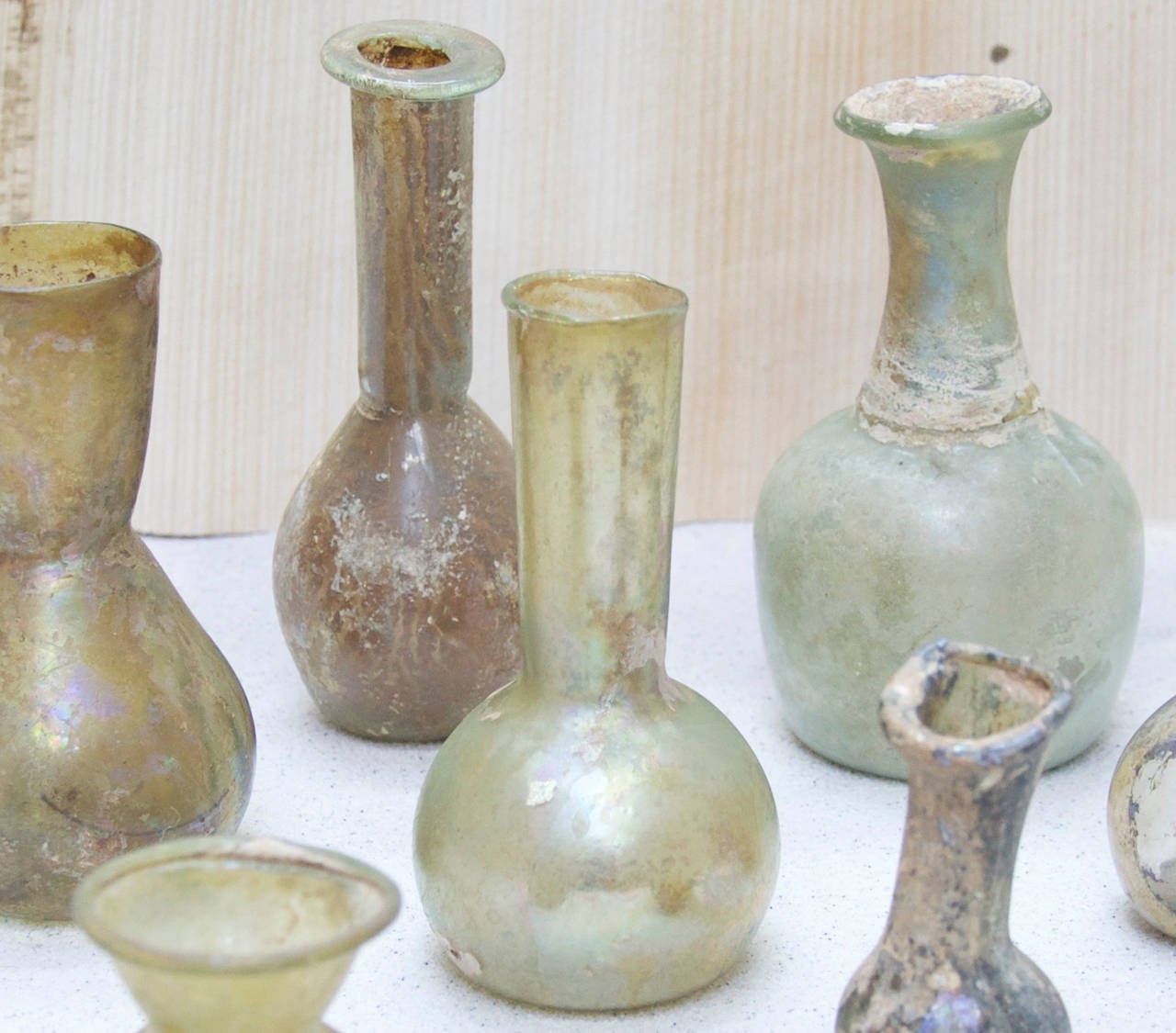 Small collection of Roman glass vessels at 1stDibs