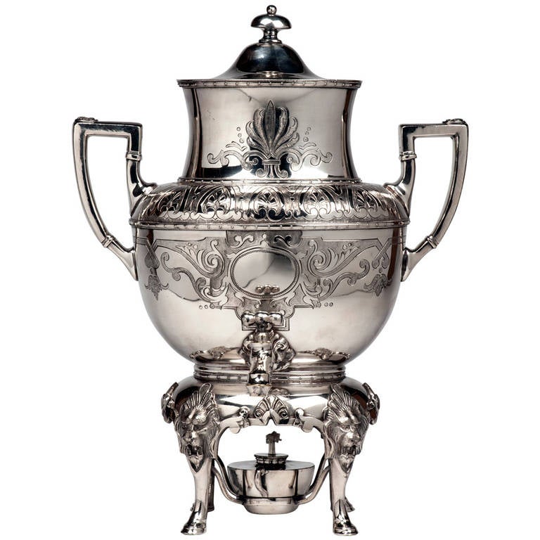 Ornate 19th Century Style of Meriden Quadruple Plate Silver Etched ...