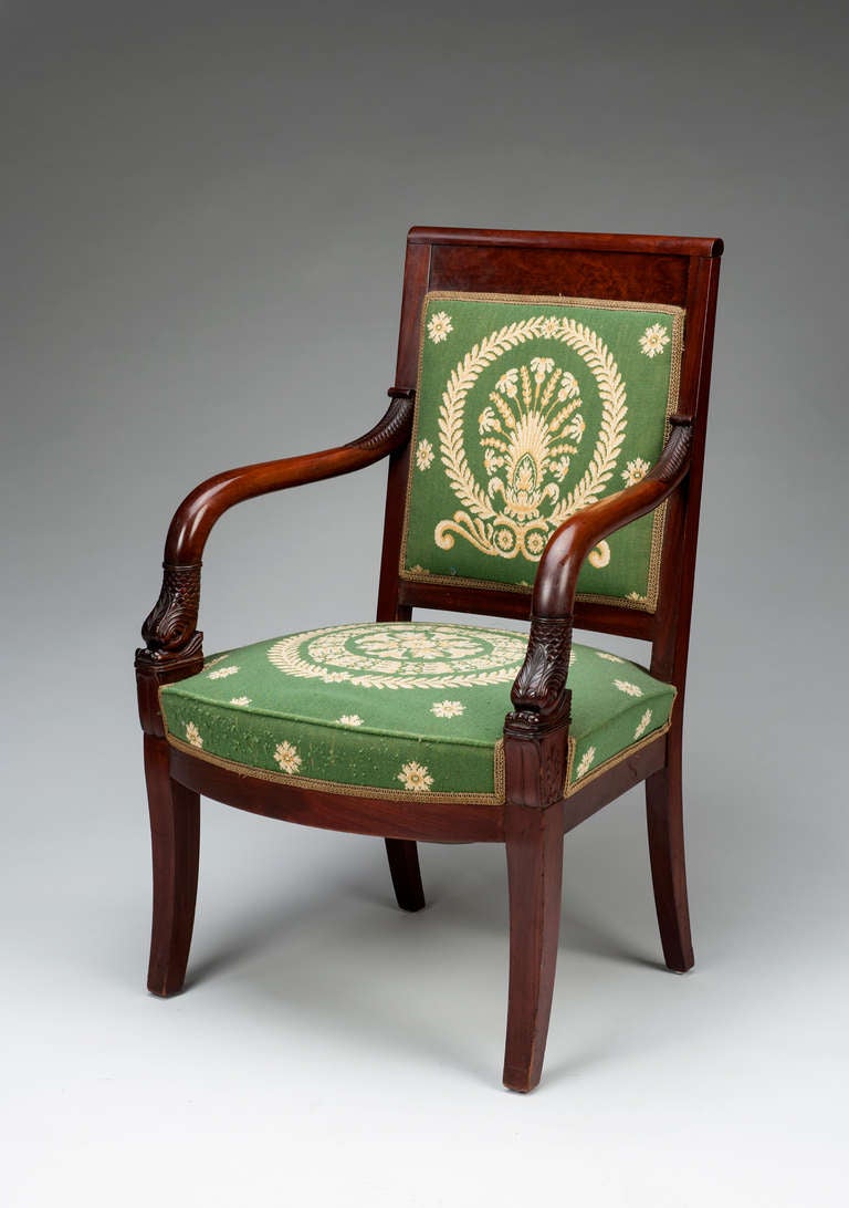 French, Charles X, Dolphin Arm Chair at 1stDibs | dolphin armchair