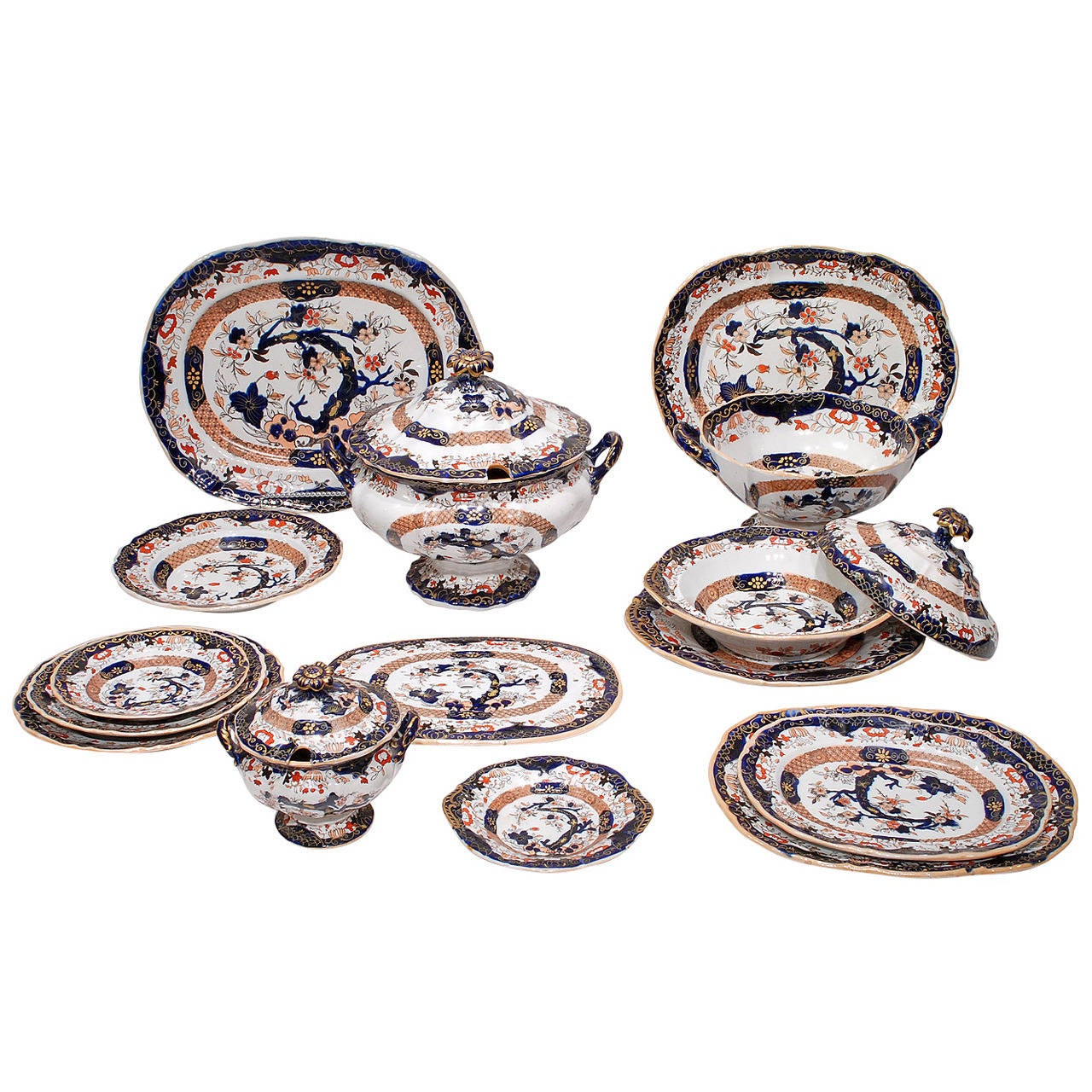 English Masons Imari Ironstone China Set at 1stDibs | imari china set