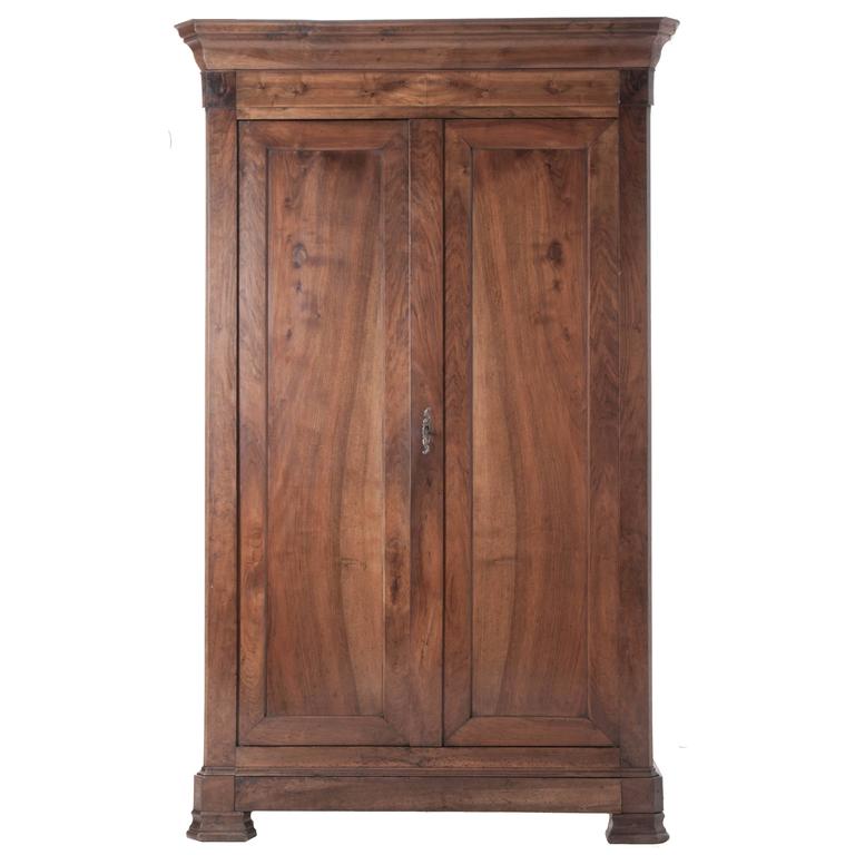 French Louis Philippe Walnut Armoire at 1stDibs