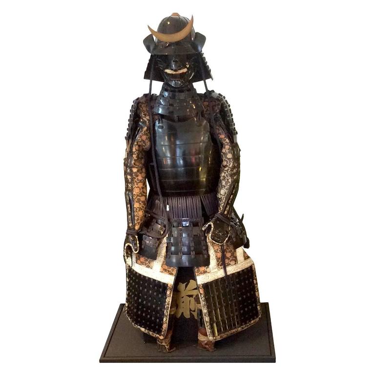 Samurai Armor Under a Glass Box with LED Lighting. Sold at 1stDibs