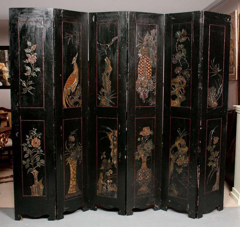 19th Century Chinese Lacquered Coromandel Screen at 1stDibs | chinese ...