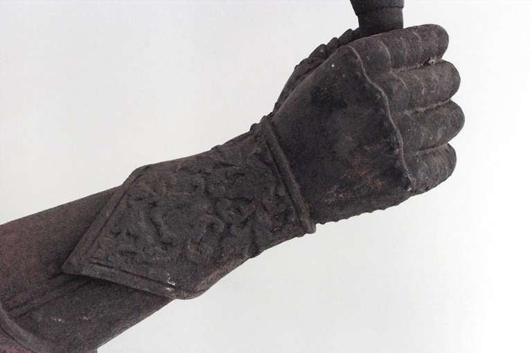 Pair of Italian Renaissance Wrought Iron Arm Wall Brackets For Sale at ...