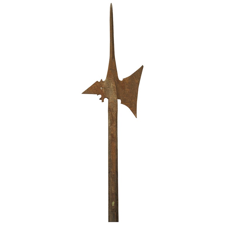 English Renaissance Style Wood and Iron Halberd For Sale at 1stDibs ...