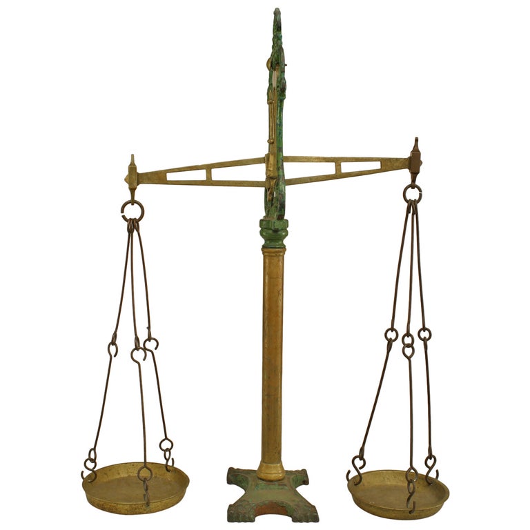 American Victorian Brass Scale For Sale at 1stDibs