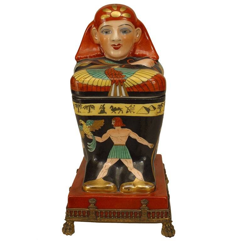 French Porcelain Sarcophagus-Shaped Box at 1stDibs | sarcophagus for ...