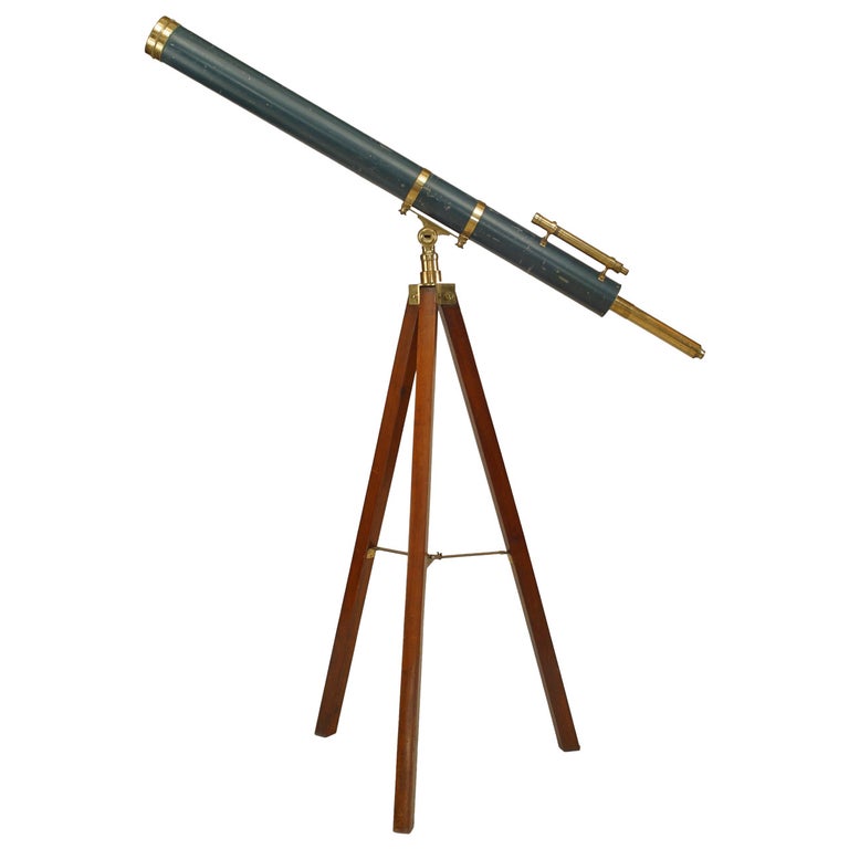 English Victorian Blue and Brass Telescope For Sale at 1stDibs | blue ...