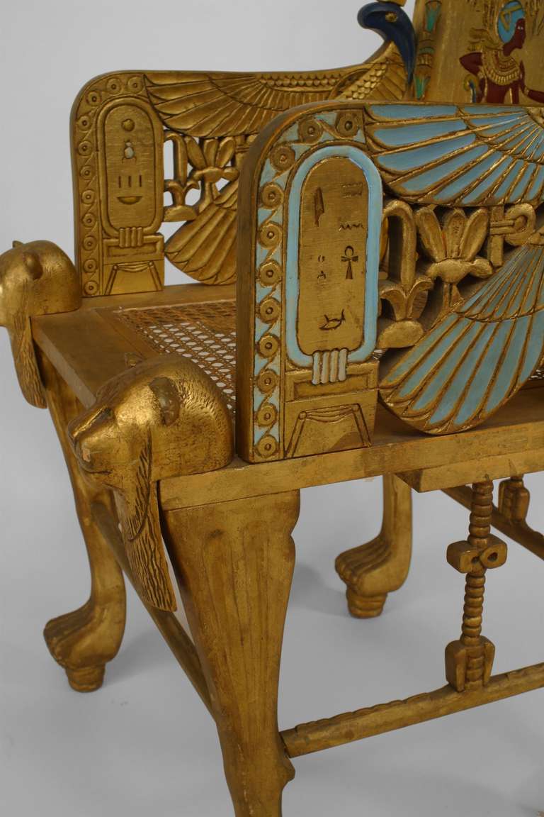 Early 20th Century French Egyptian Revival Armchair For Sale at 1stDibs