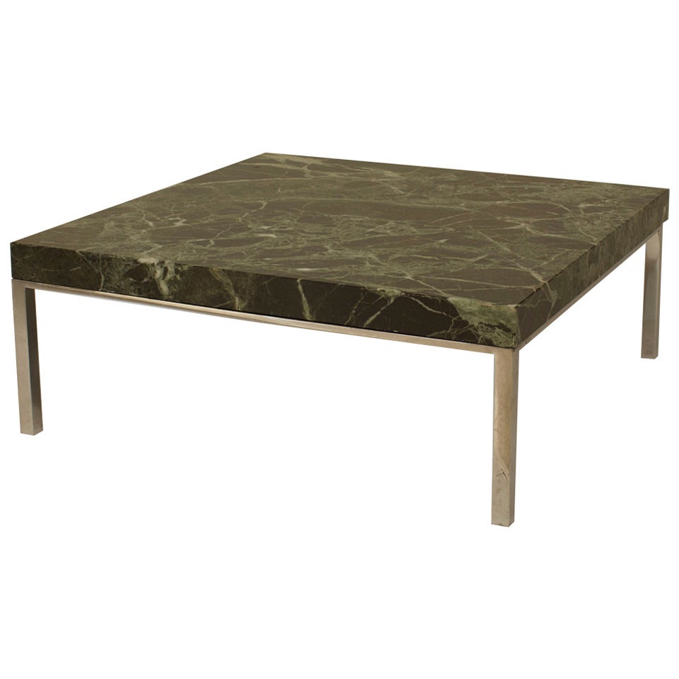 1960's American Low Marble and Chrome Coffee Table For Sale at 1stDibs ...