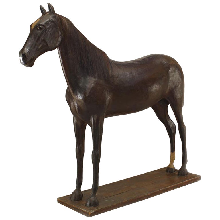 English Country Papier Mache Horse For Sale at 1stDibs | life size ...