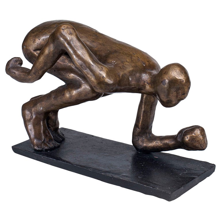 American Post-Modern Kneeling Figure Sculpture For Sale at 1stDibs