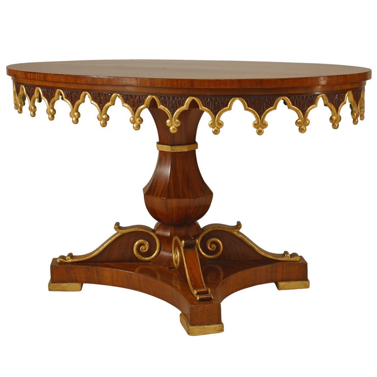 English Regency Style Mahogany Center Table For Sale at 1stDibs