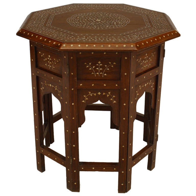 19th c. Inlaid Moorish Style Taboret For Sale at 1stdibs