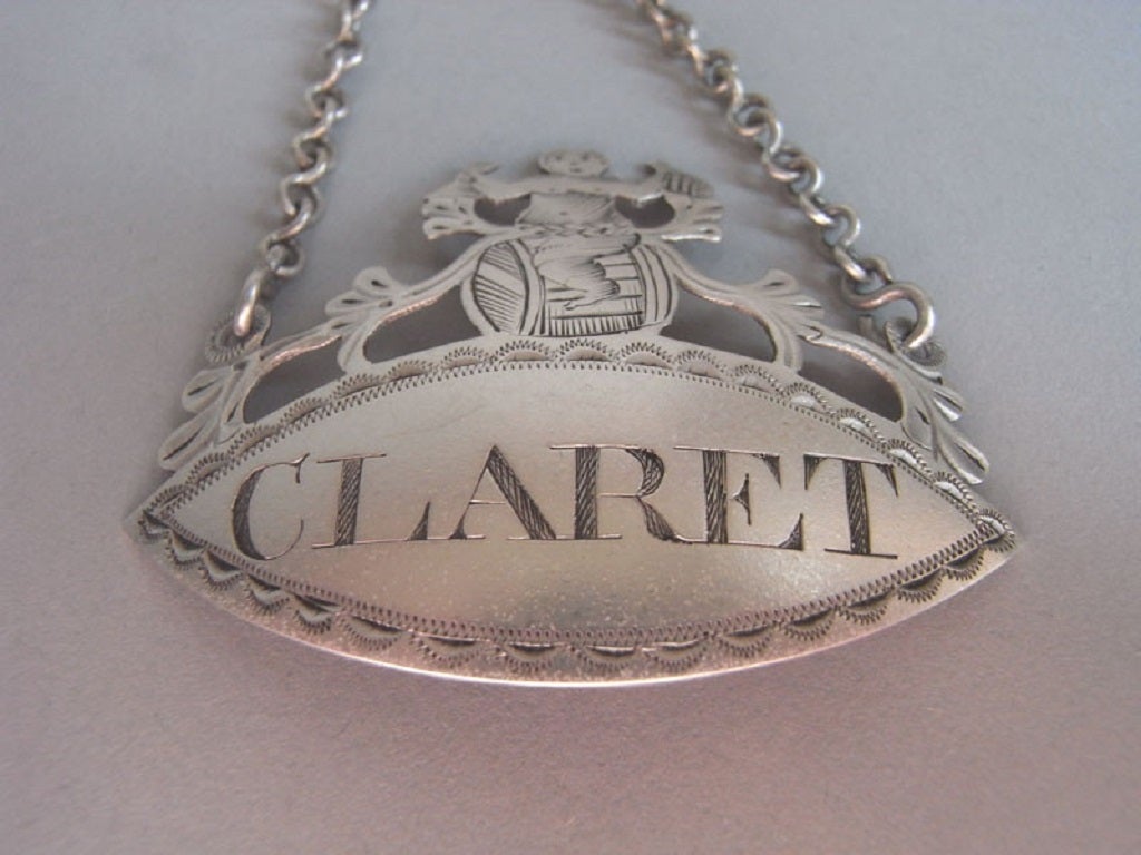 A very rare George III Wine Label made in Dublin circa 1790 by John ...