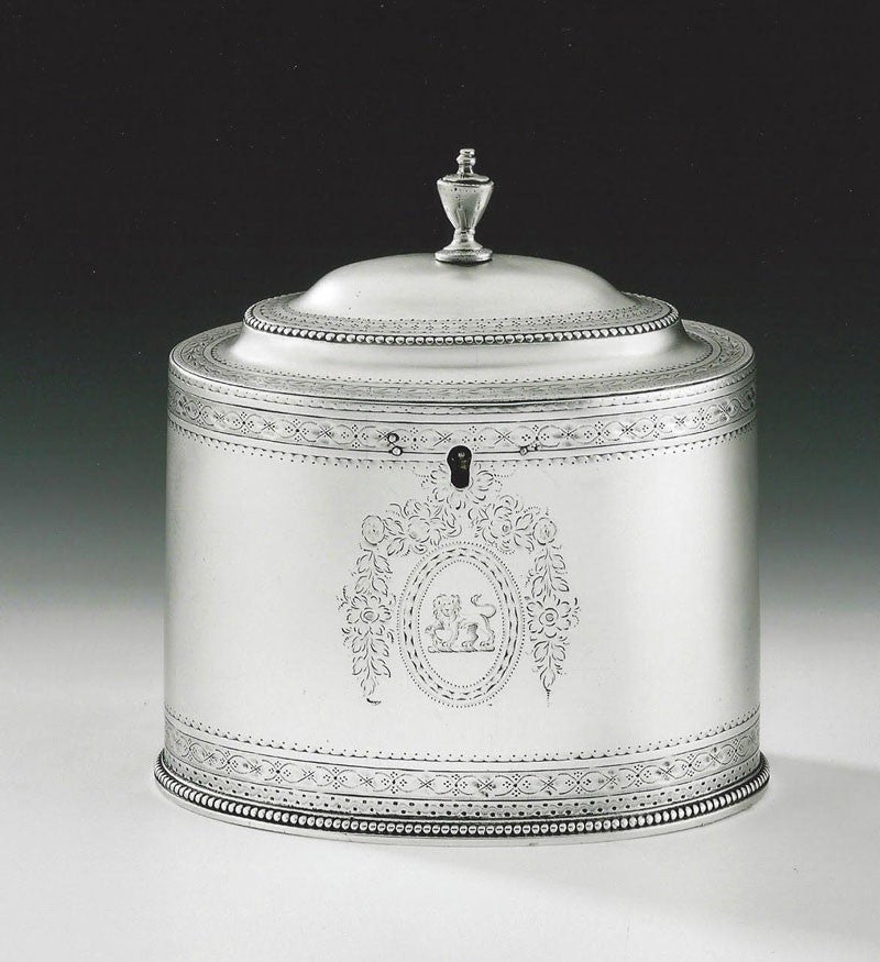 A very fine George III Tea Caddy made in London in 1783 by Hester ...