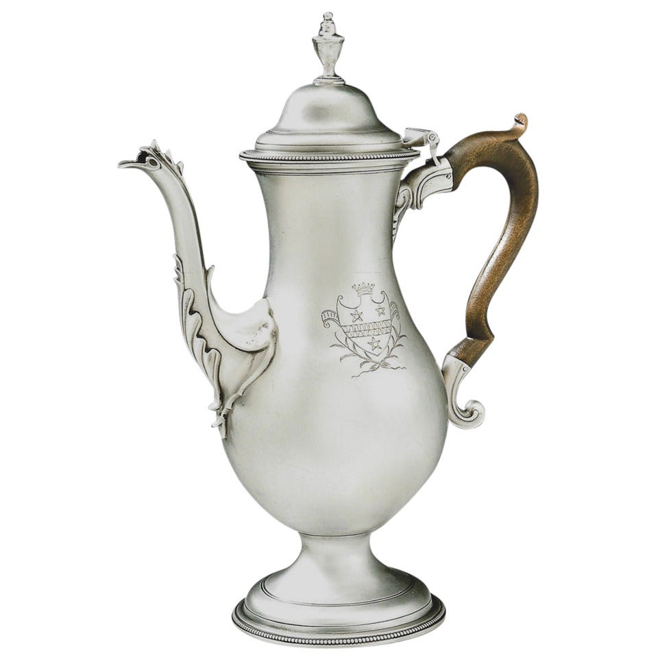Hester Bateman Very Fine and Rare George III Coffee Pot at 1stDibs