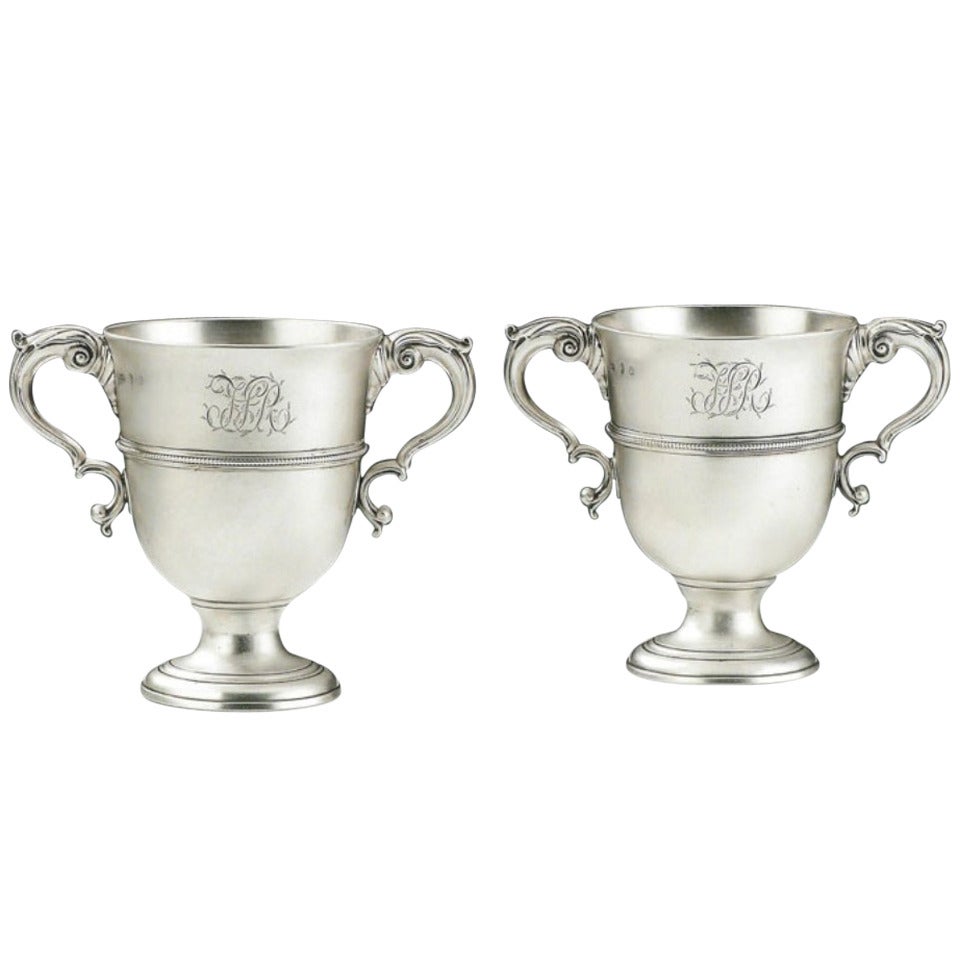 Rare Pair of George III Irish Loving Cups at 1stDibs