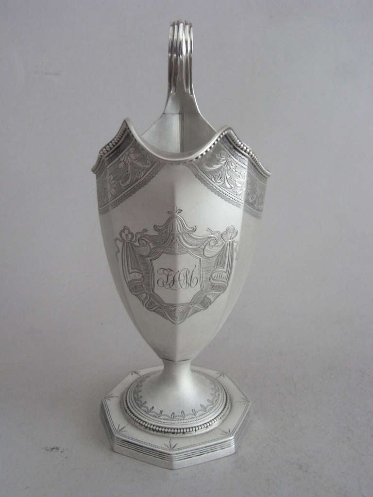 HESTER BATEMAN. A rare George III Octagonal Milk Jug made in London in ...