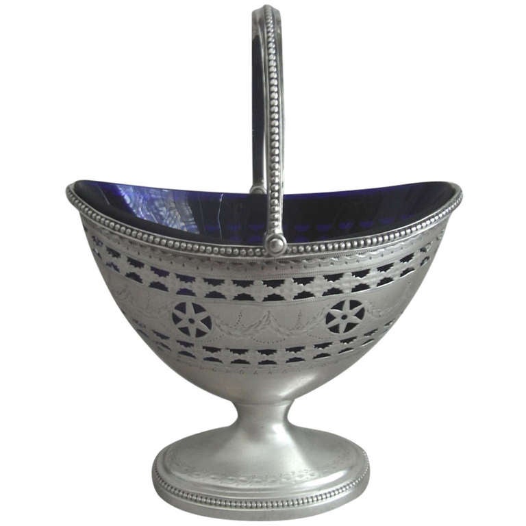 Hester Bateman. A Very Unusual George Iii Cream Basket Made In London ...