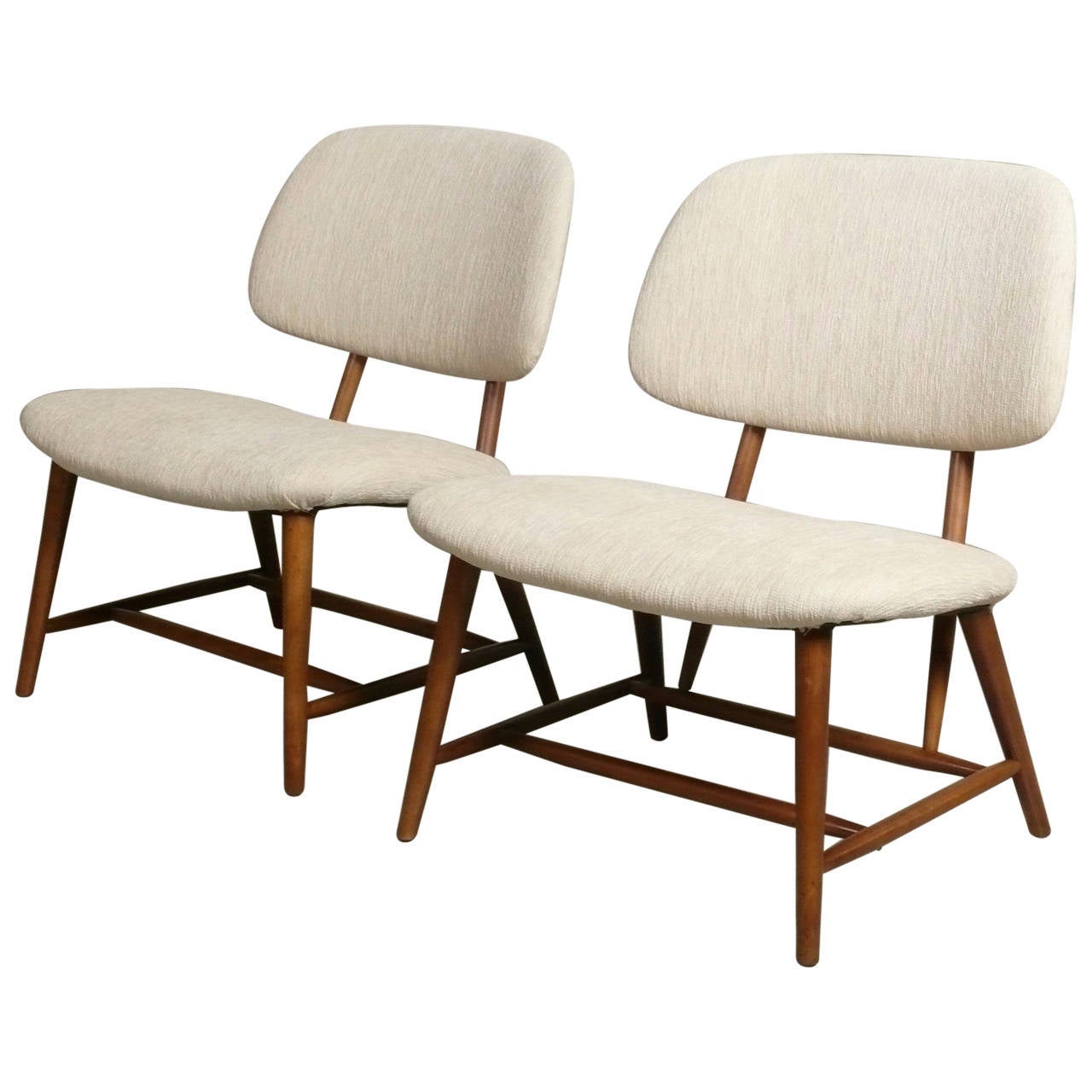 Pair of 1950s Alf Svensson Te Ve Chairs for Dux, Sweden at 1stDibs