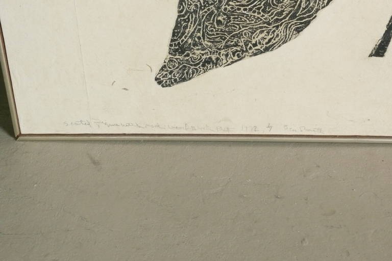 Monumental Original Signed Woodcut Print by Ben Smith, 1972 at 1stDibs