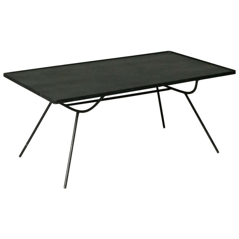 George Nelson Iron and Slate Coffee Table for Arbuck at 1stDibs
