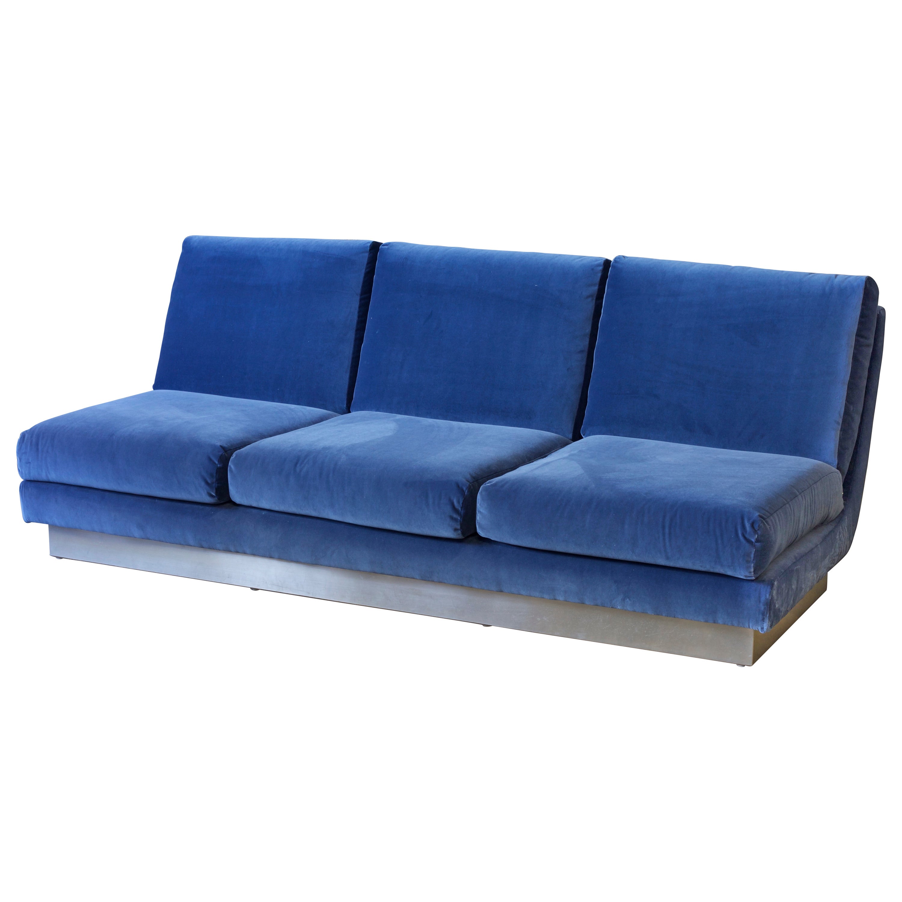 Willy Rizzo Three-Seat Sofa at 1stDibs | willy rizzo sofa