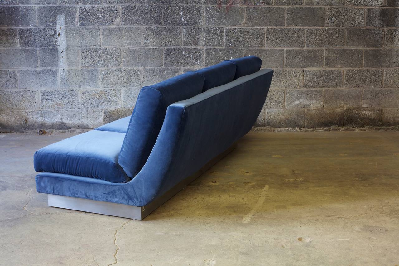 Willy Rizzo Three-Seat Sofa at 1stDibs | willy rizzo sofa