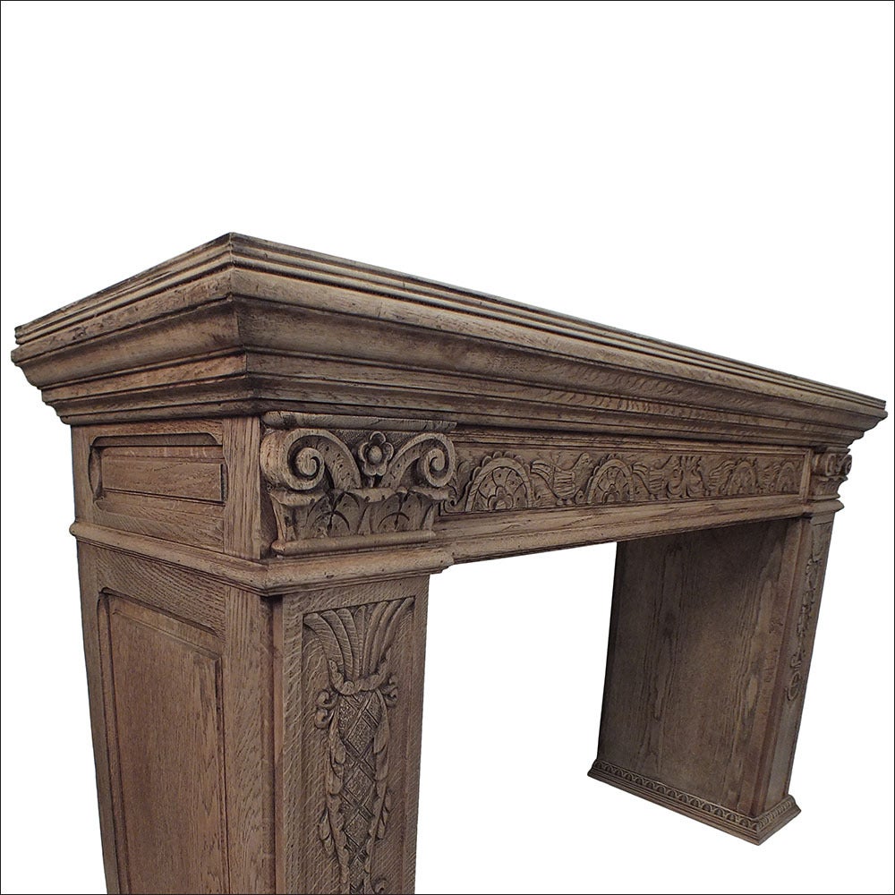 Early 1900s Carved Wood Mantle at 1stDibs